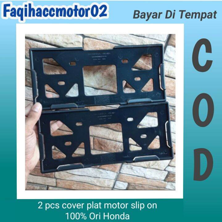 cover plat motor slip on dudukan plat nomor 2 pcs | Lazada Indonesia