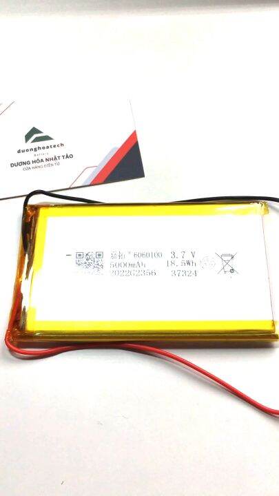 Pin Li-Po Lithium Polymer 3.7V Dung Lượng 5000mAh 6x60x100mm Dùng Cho ...