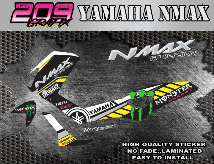 Yamaha NMAX decals sticker, Laminated | Lazada PH