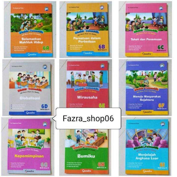 NEW Buku Mahir tematik sd/mi kelas 6A/6B/6C/6D/6E/6F/6G/6H/6I revisi K13 Quadra | Lazada Indonesia