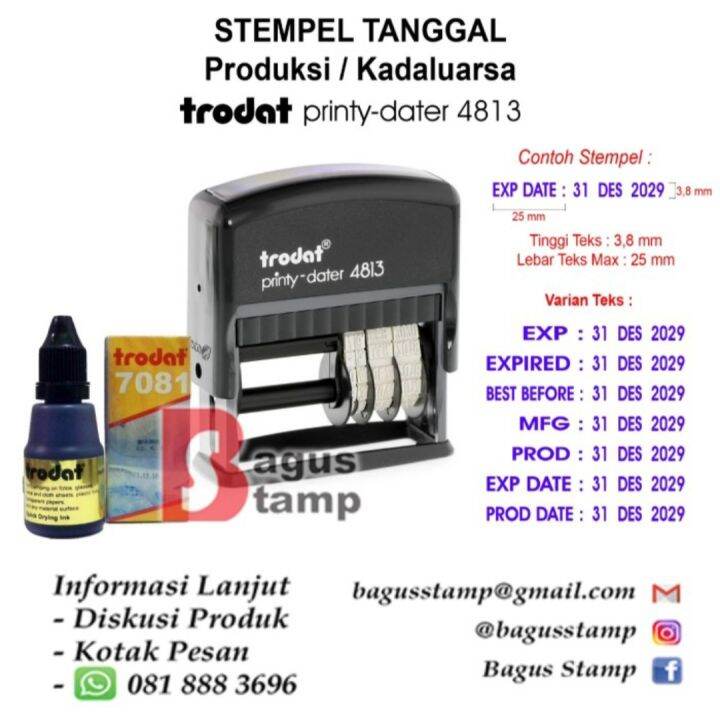 Stempel Expired / Tanggal Kadaluarsa FREE Tinta 25ml | Lazada Indonesia