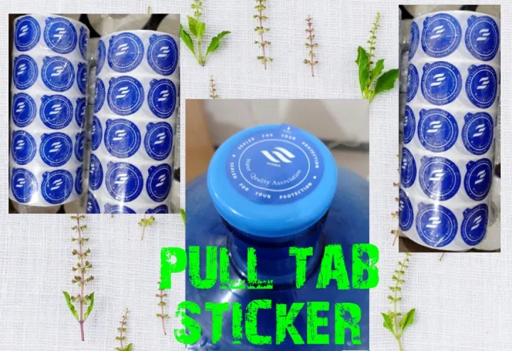 Pull Tab Sticker, Hygienic Sticker, 500 pcs per roll, Non Spill Cap ...