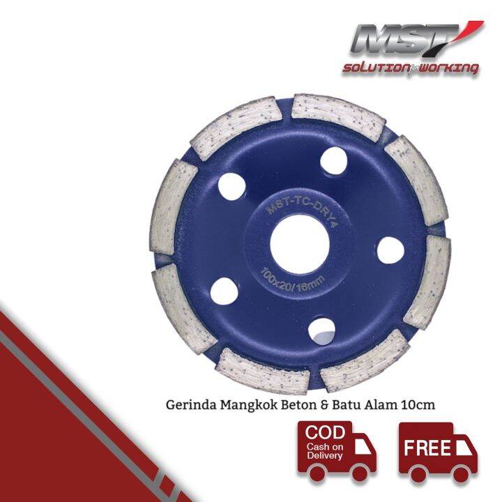MST Mata Gerinda Mangkok Kering 4"-100mm Blue Dry Diamond Cup Wheel ...