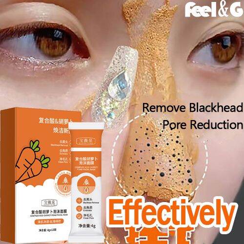 Carrot Foam Mask Deep Cleansing Moisturizing Firming self-Foaming Smear ...