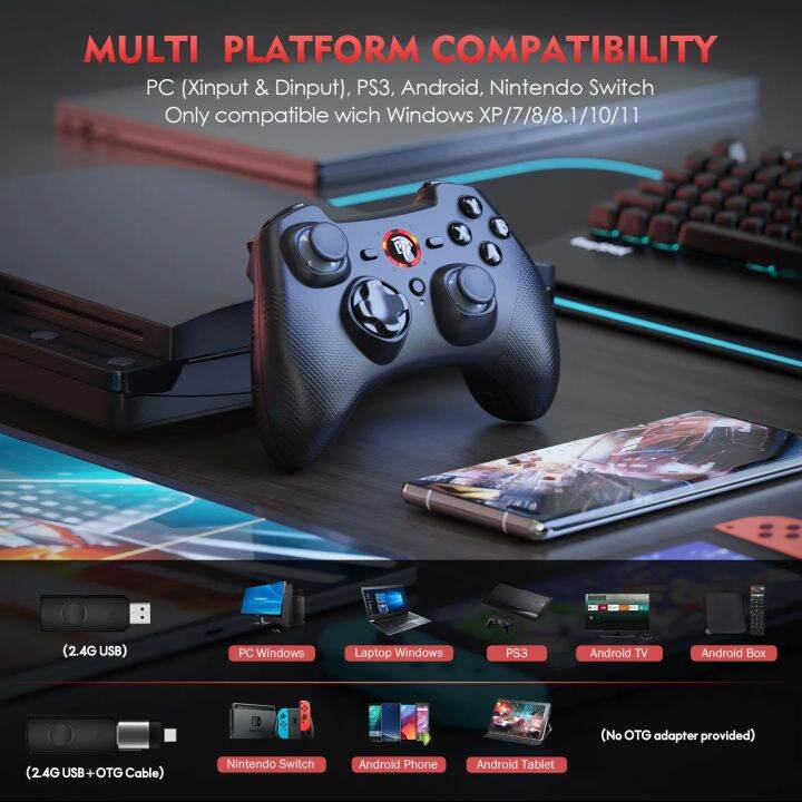 EasySMX Gamepad Wireless Gaming Controller 2.4G Dualshock PC Android ...