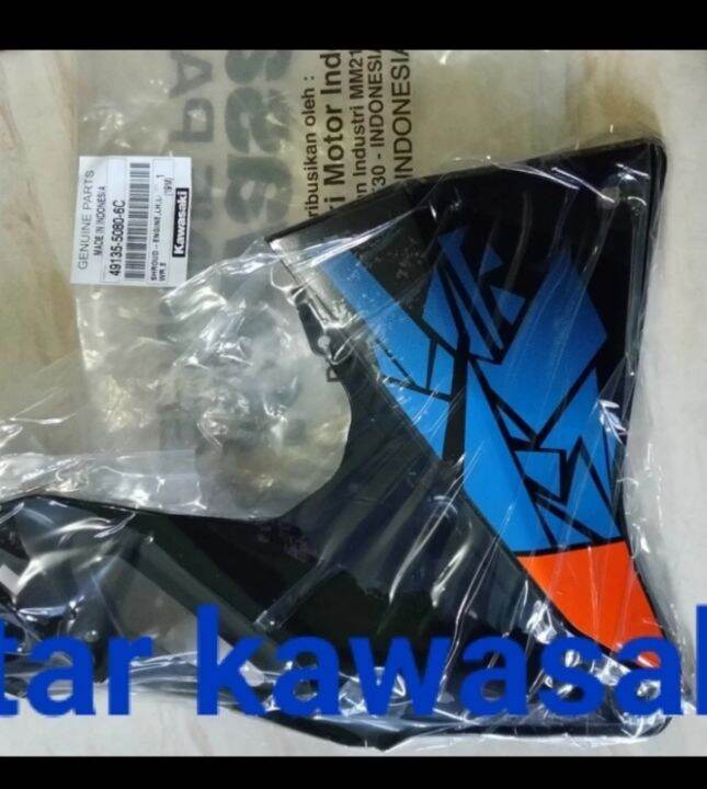 cover tangki sayap tangki KLX 150 bf extreme original kiri warna biru ...