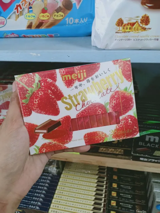 MEIJI STRAWBERRY CHOCOLATE 26 BLOCKS | Lazada PH