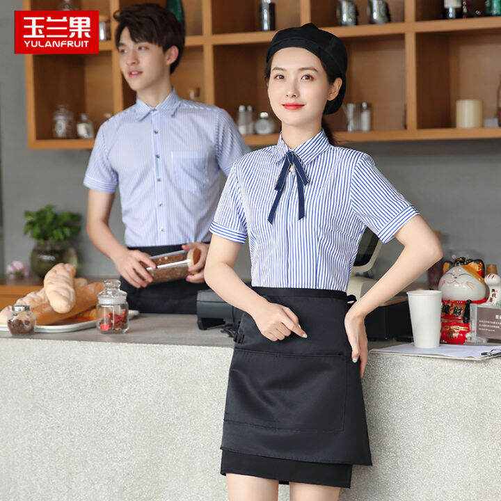 Dining Waiter Workwear Summer Short Sleeve Hotel Front Desk Milk Tea ... Dining Waiter Workwear Summer Short Sleeve Hotel Front Desk Milk Tea ...