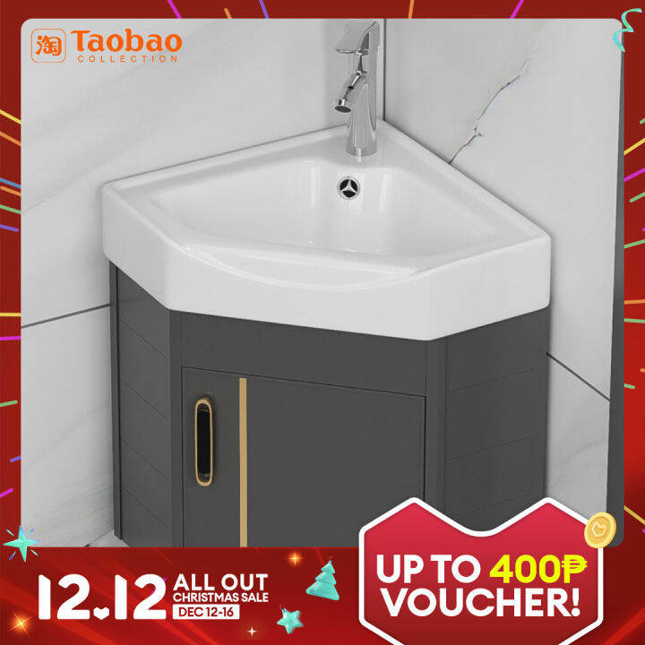 Triangle Wash Basin Corner Small Apartment Bathroom Cabinet Combination ...