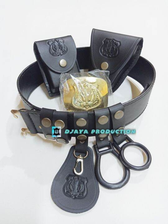 Kopel satpam security pdl pdh kulit sintetis hitam dop lengkap (sarung ...
