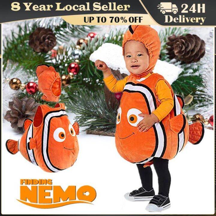 ️【Same Day Delivery】 Kids Fish Clownfish Nemo Costume From Pixar ...