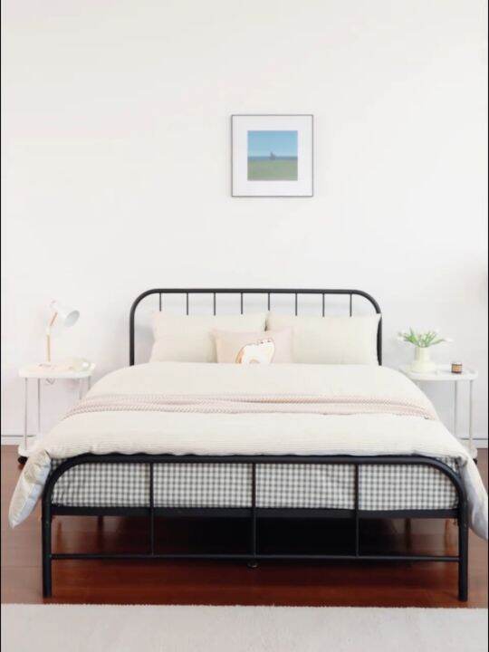 Metal Iron Frame Bed Simple Iron Bed Single/Double/Queen-size Iron Bed ...
