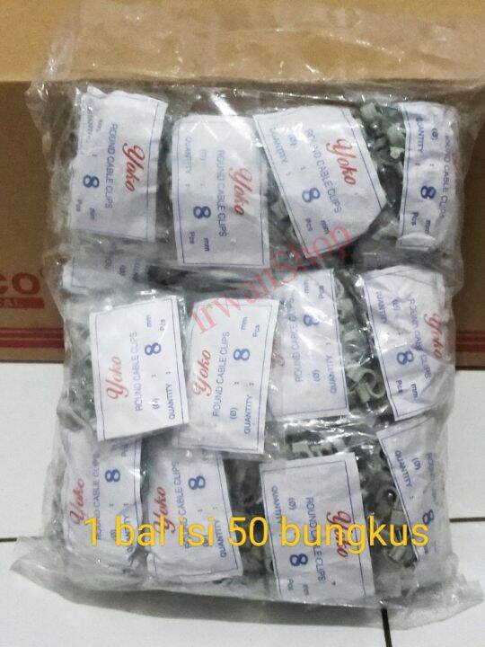 Klem Kabel 8 mm 50 bungkus / Klem Kabel no 8 per bal | Lazada Indonesia