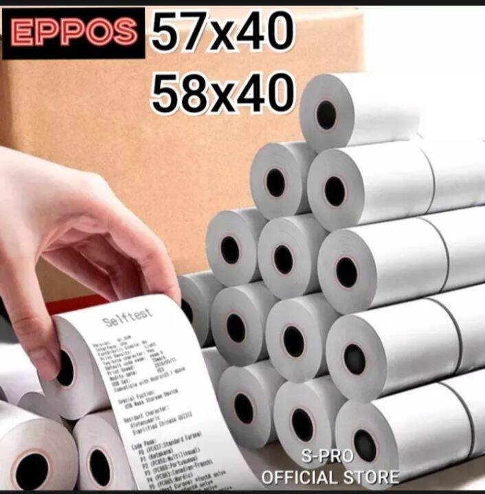 Kertas thermal ukuran 58/57x40 Per 10 Roll/Pcs untuk mesin printer ...