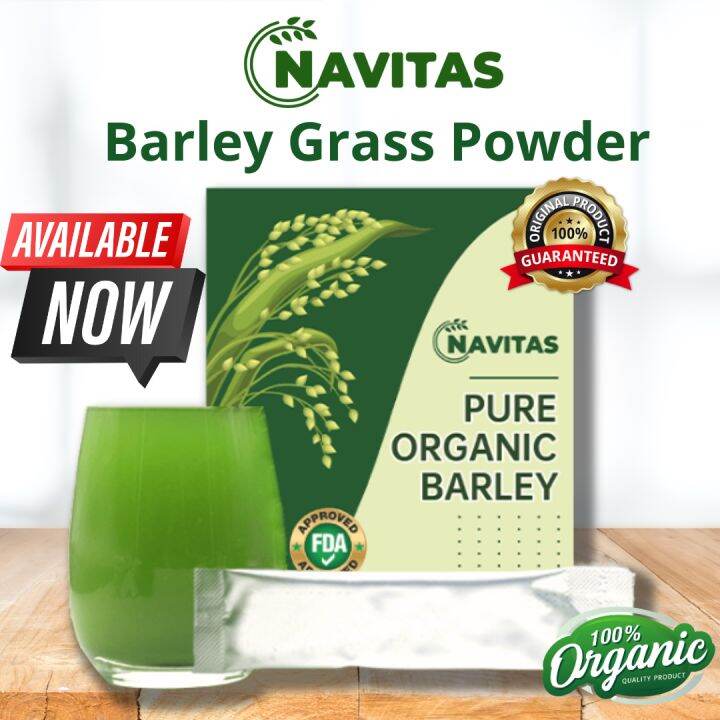【20PCS*3g】NAVITAS Barley Grass Powder Organic 100% Natural Pure Barley ...
