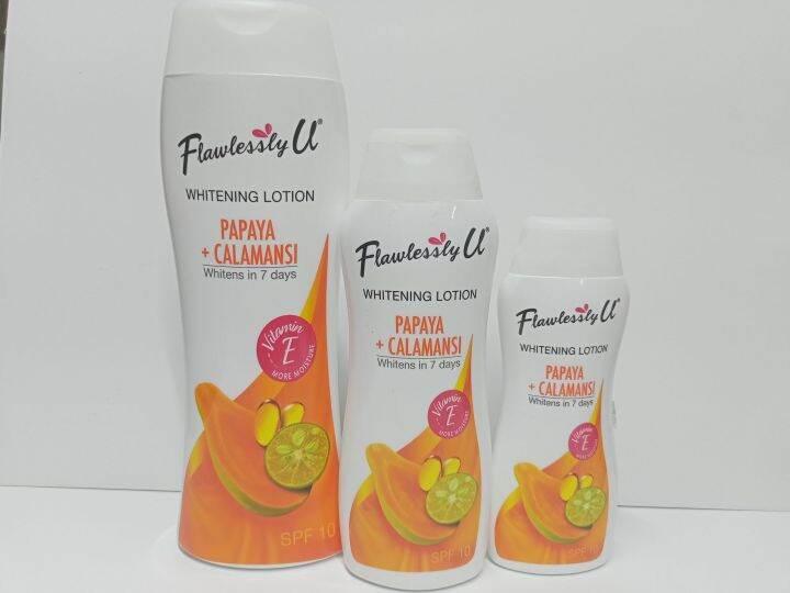 Flawlessly U Whitening lotion Papaya calamansi | Lazada PH