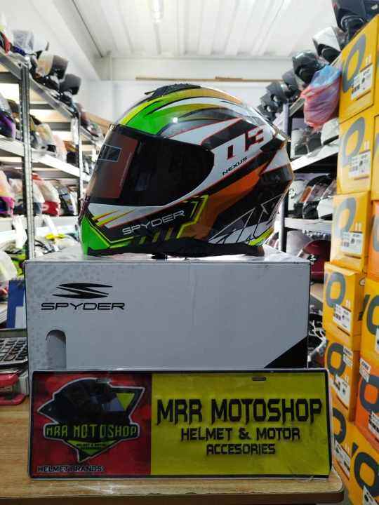spyder nexus gray orange fulface helmet | Lazada PH