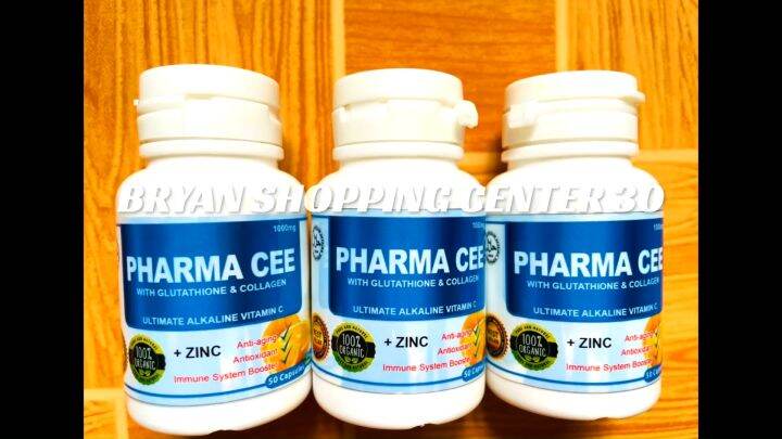 Pharma Cee / With Gluta & Collagen / 50 Capsules / Ultimate Alkaline ...