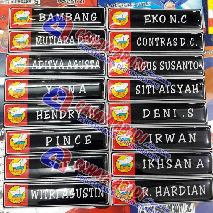 Name Tag | Nama Dada | Papan Nama Logo | Lazada Indonesia