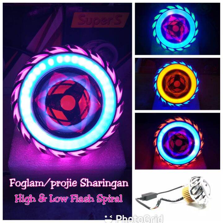 GEN 2 PROJIE HIGH & LOW SHARINGAN LED FLASH SPIRALL | Lazada Indonesia
