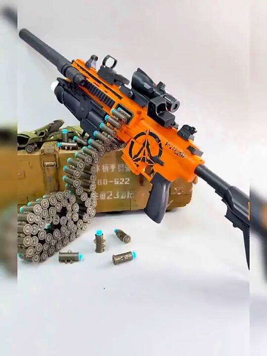 ปืนของเล่น ปืนเนิร์ฟ รุ่น M416 ตั้งฐาน(ตัวท็อป) ไฟฟ้า ออโต้ (ใช้ยิงได้ ...