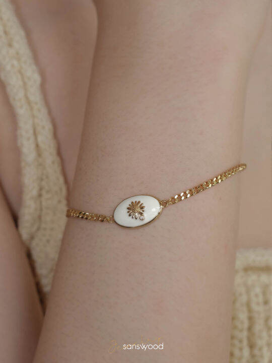 Senwu sanswood สร้อยข้อมือเงินแท้แบบปรับได้เคลือบเงินแท้เรียบง่ายหรูหราเบาๆสไตล์วินเทจสำหรับงาน ...