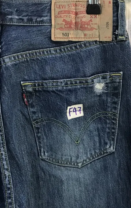 Levi’s 501 (มือ2แท้💯%) เอวป้าย 32” เอววัดจริง 32” MADE IN TURKEY ...