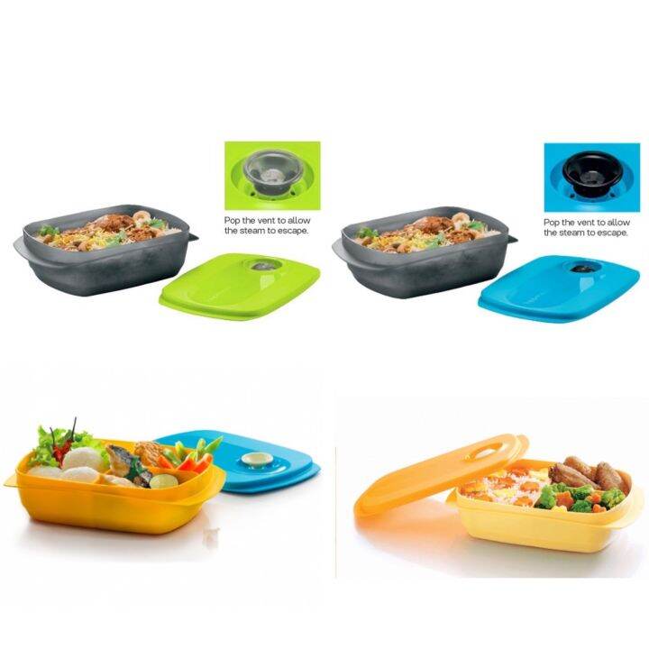 Tupperware Crystalwave Reheatable Divided Lunch Box 1.0L / Without ...