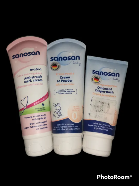 SANOSAN ANTI STRETCHMARK, CREAM TO POWDER AND OINTMENT DIAPER RASH ...