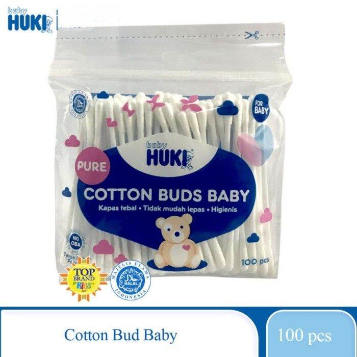 HUKI Cotton Buds Extra Fine for Baby 100 Stick | Lazada Indonesia