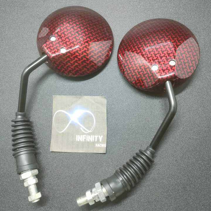 Spion Scoopy Lipat Karbon Merah. Spion Honda Dan Yamaha Bentuk Bulat ...