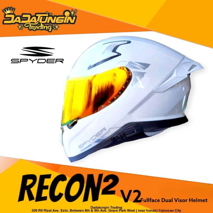 SPYDER Recon 2 V2 Fullface Dual Visor Helmet w/ free extra clear visor | Lazada PH