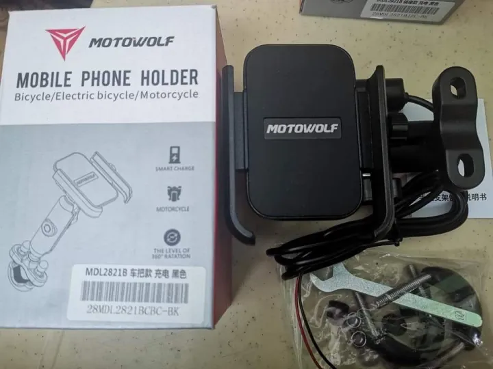 ORIGINAL MOTOWOLF CP HOLDER V3 WITH CHARGER | Lazada PH