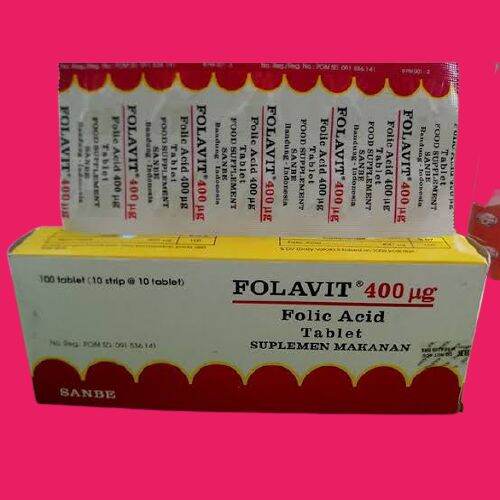 folavit 400 mcg strip isi 10 tablet multivitamin asam folat dan ibu ...