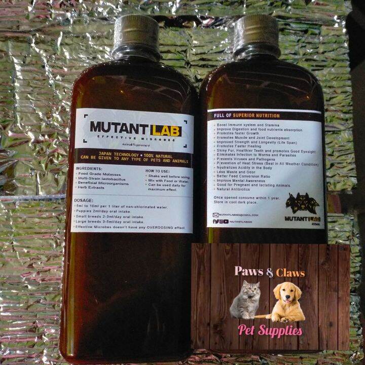 MUTANT LAB EFFECTIVE MICROBES with FREE SYRINGE (100% Natural)455ml ...