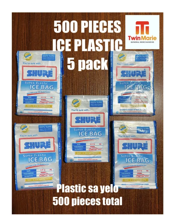 ICE BAG PLASTIC (500 PIECES) SHURE BRAND PLASTIC SA YELO | Lazada PH