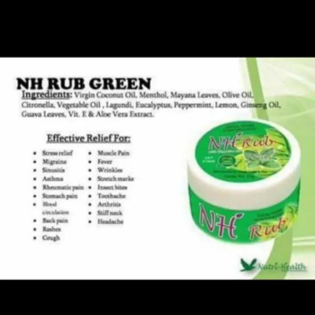 NH rub mentholated green & orange | Lazada PH
