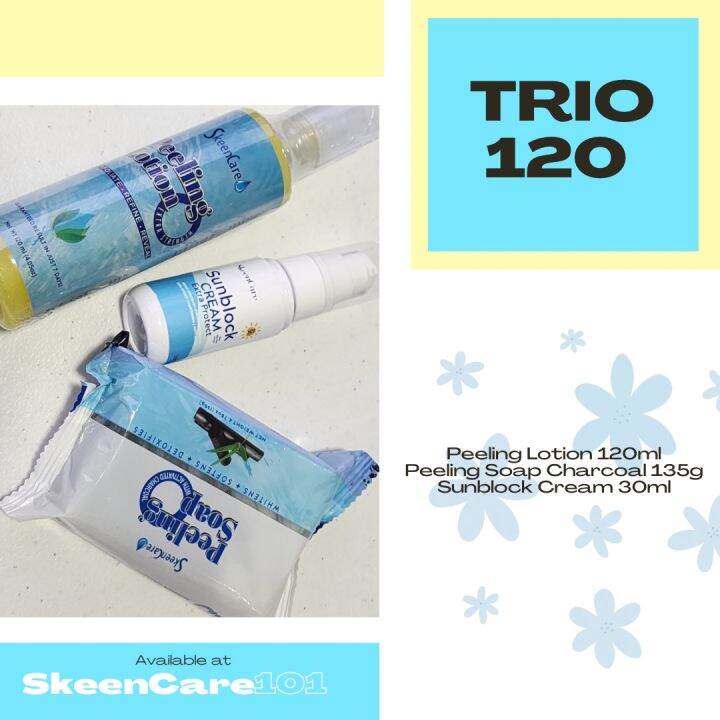 Trio 120ml: Peeling Lotion 120ml, Peeling Soap, Skeencare Sunblock ...