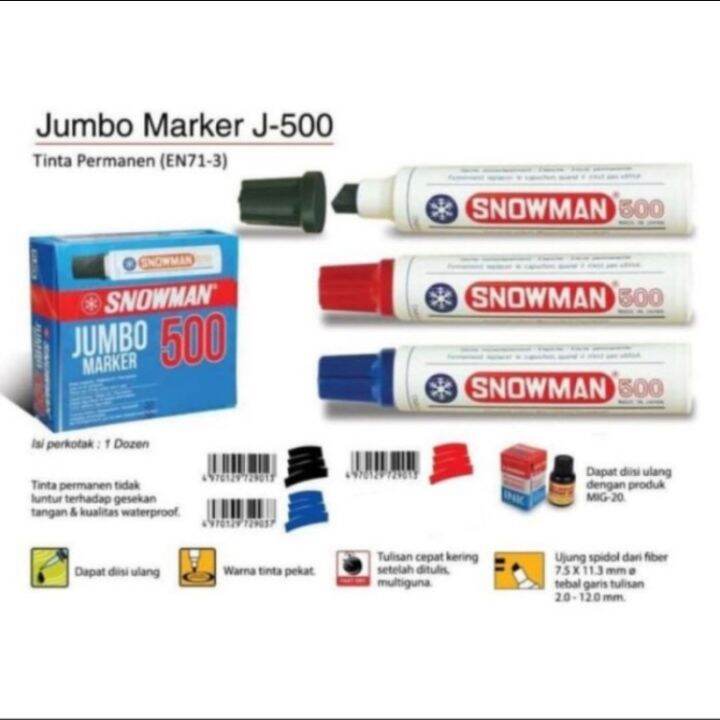 Spidol Snowman 500 Jumbo | Lazada Indonesia