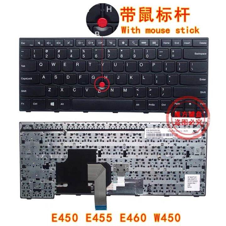 Keyboard For Lenovo ThinkPad E450 E455 E450C W450 E460 E465 US Laptop keyboard | Lazada PH