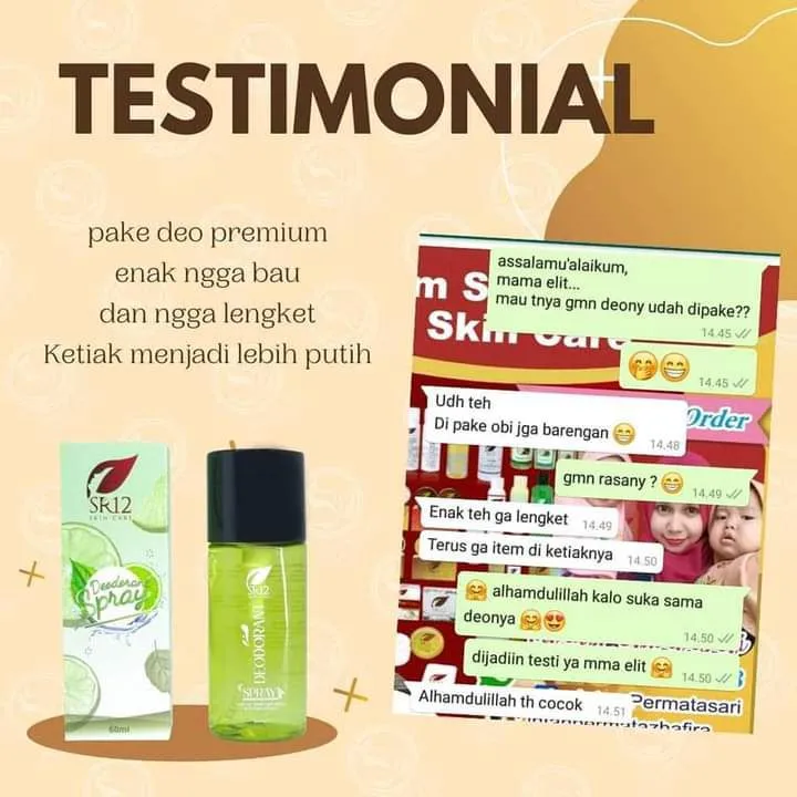 Sr12 Deo Spray Premium/Deodorant ampuh bau ketek dan bau badan | Lazada ...