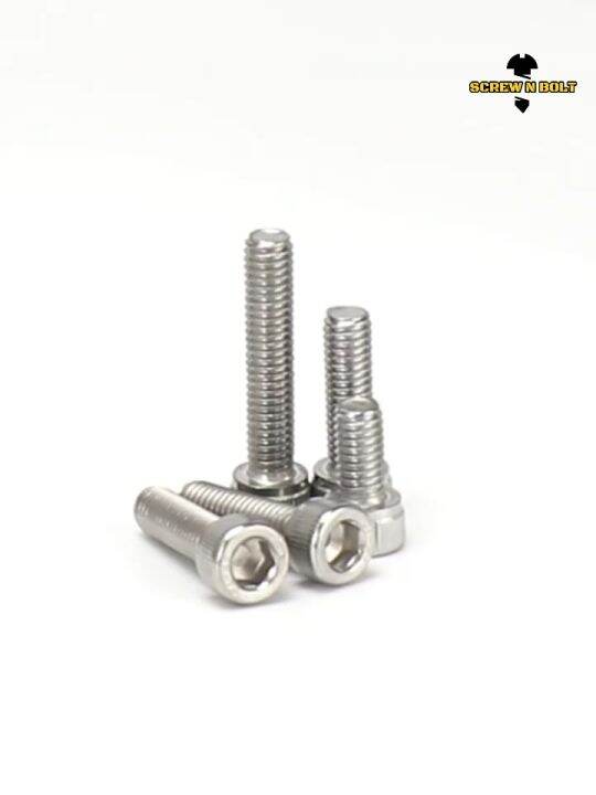 น็อต สกรู หัวจม สแตนเลส 304 เกลียวมิล ตลอด หยาบ M12 / Hex Socket Head ...