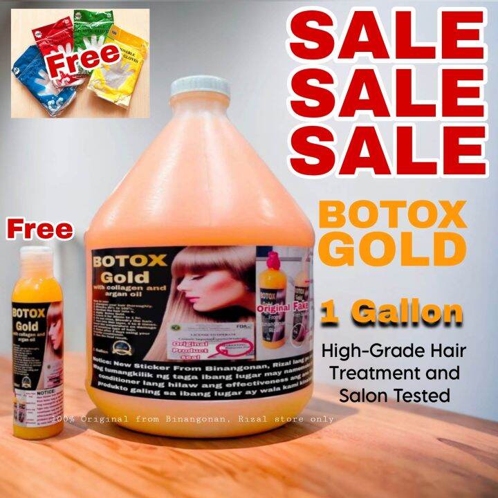 100% Original 1 Gallon Brazilian BOTOX GOLD 80% Hair Straightening ...