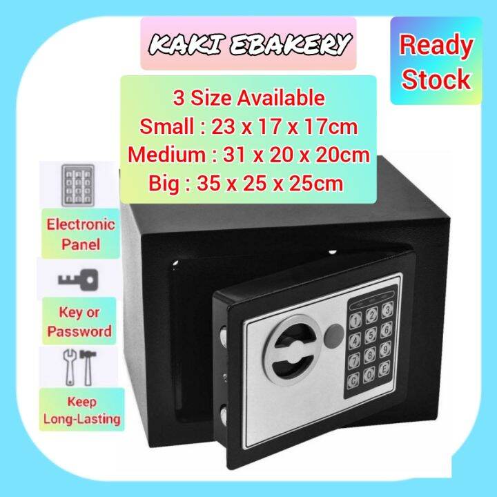 Safety Box - Durable Digital & Key Lock Electronic - 3 Size | Lazada