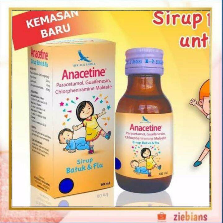 Anacetine sirup Batuk & Flu Anak,Obat Batuk Untuk Anak | Lazada Indonesia