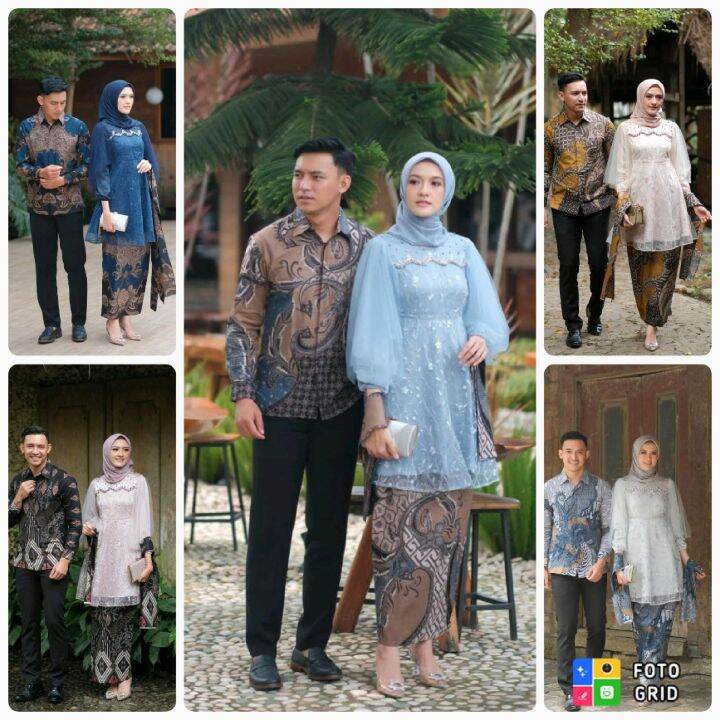 Couple Kebaya Batik Pernikahan Tunangan Dan Wisuda Motif Terbaru ...