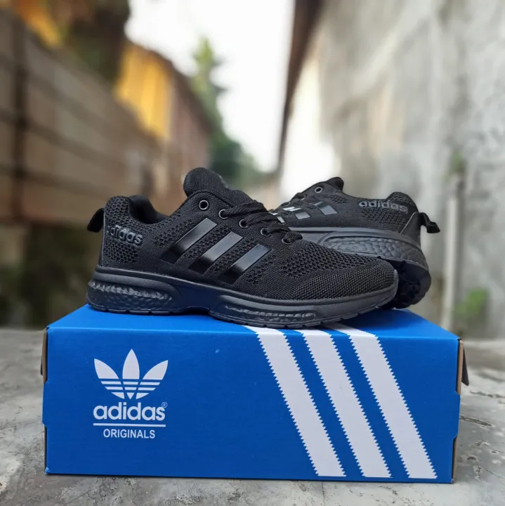 sepatu running pria full black sepatu lari hitam import Vietnam ...