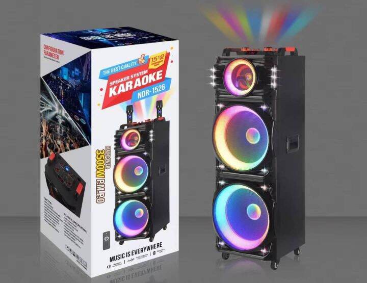 NEW ARRIVAL NDR-1526 DUAL 15 INCH HIGH POWER PARTY SPEAKER. | Lazada