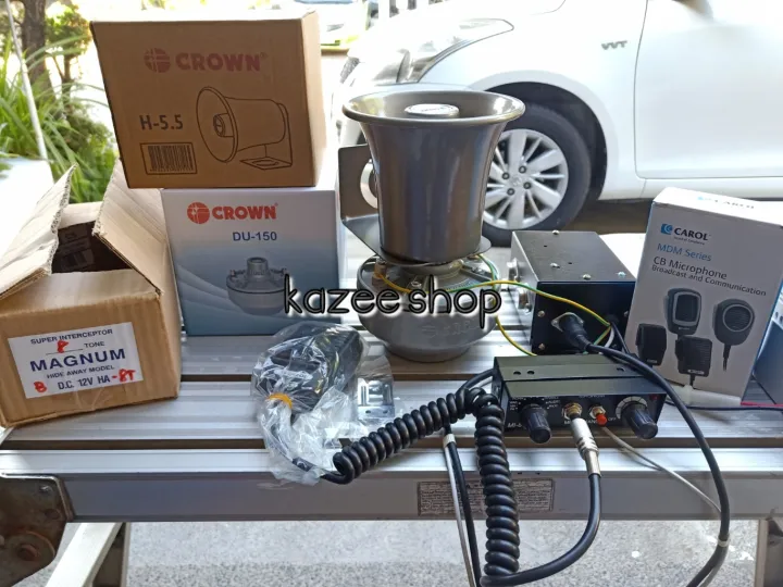 Complete Set Magnum 8 Tones Siren Crown DU-150 Driver Unit | Crown H-5. ...