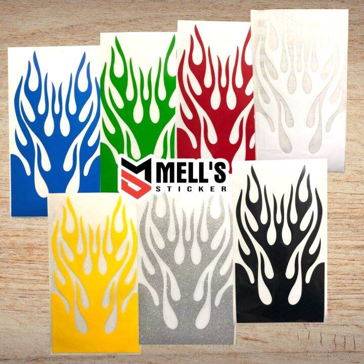 stiker sticker spakboard lidah api motor universal cutting 15 x 25 cm ...